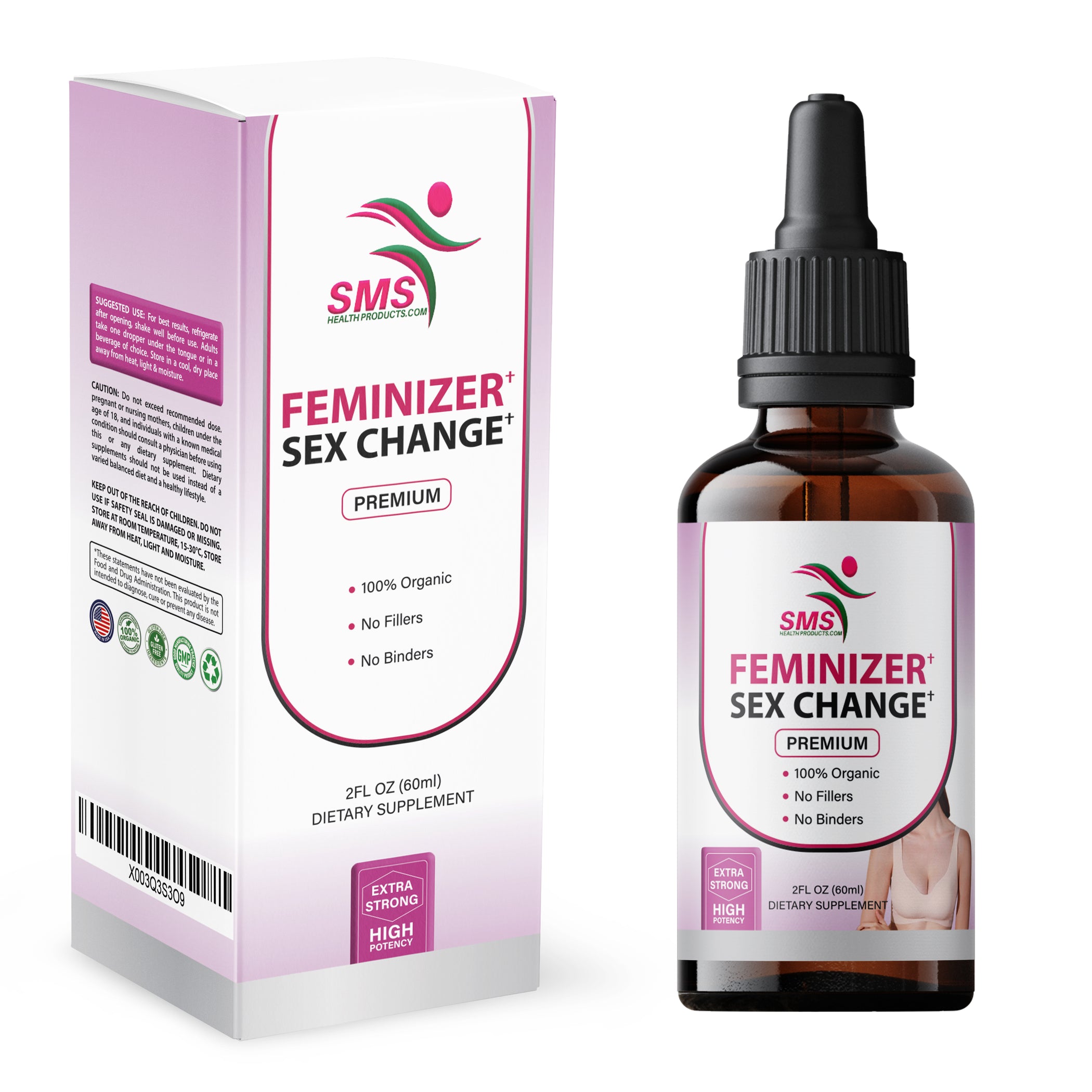 Feminizer by SMS, Pueraria Mirifica Drops | Premium Grade | Herbal Liq ...